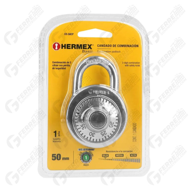 Candado de Combinación 50mm HERMEX – Ferresuministros.com – Catálogo ...