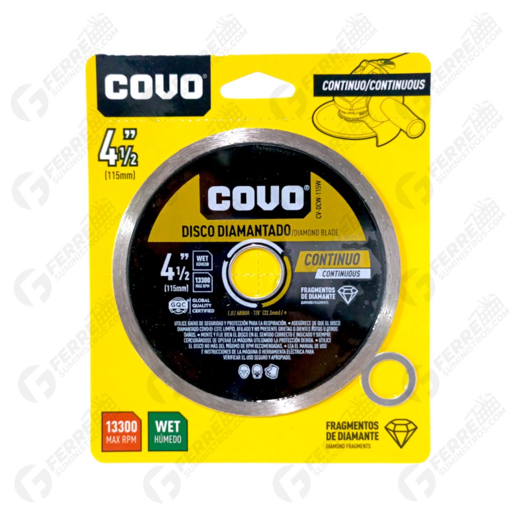 Disco de Corte Diamantado Continuo 4-1/2″ COVO – Ferresuministros.com ...