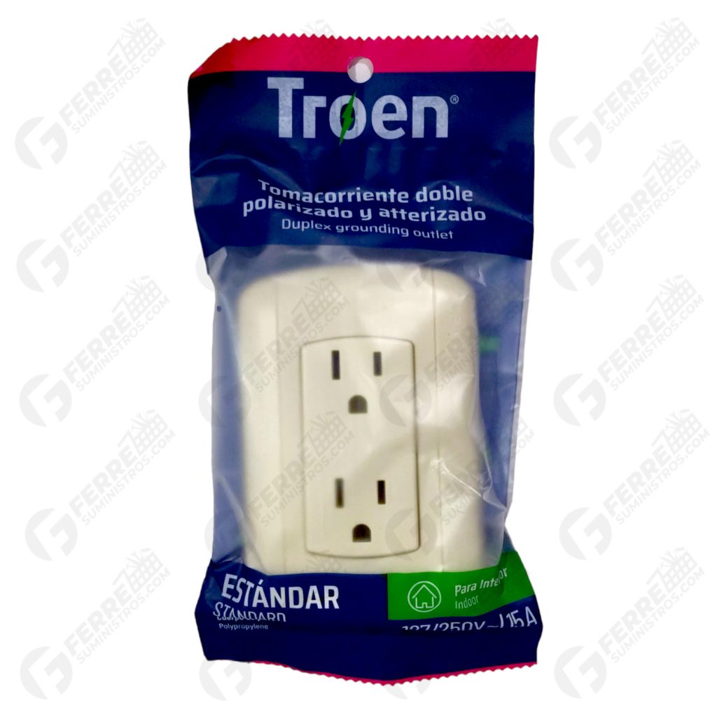 Toma Doble con Tierra para Empotrar 15A TROEN – Ferresuministros.com ...