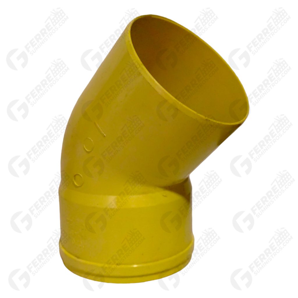 Codo PVC Sanitario 4″ (110mm) x 45° Económico – Ferresuministros.com – Catálogo Digital