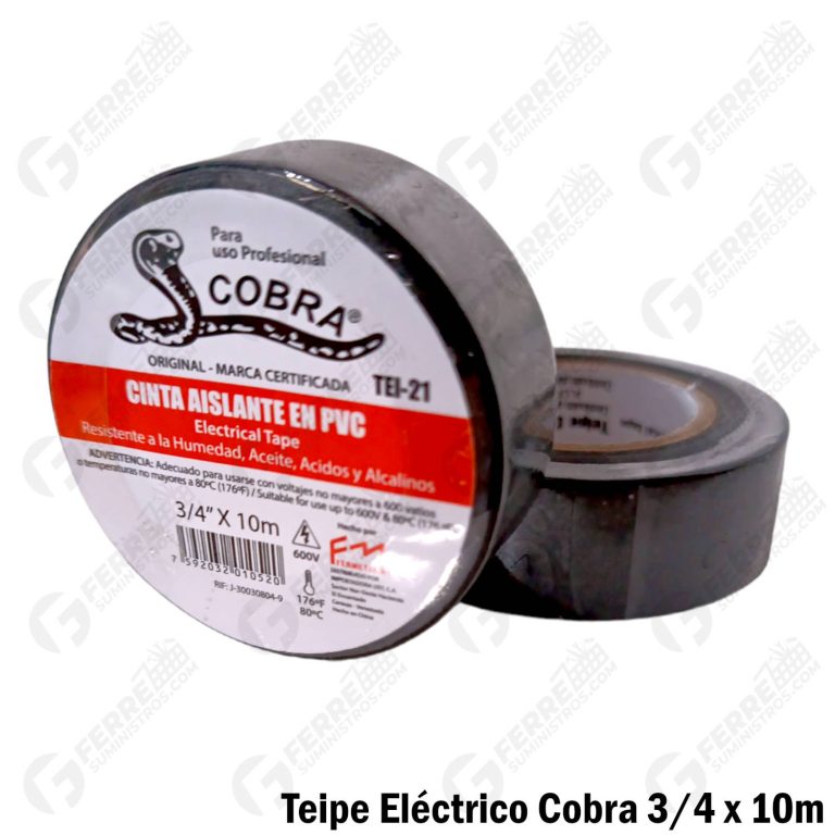 Teipe Eléctrico 3/4 x 10m Mini COBRA – Ferresuministros.com – Catálogo ...